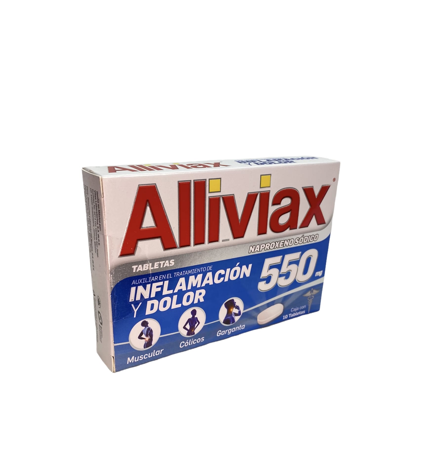 Alliviax (Naproxeno) Tab 550 Mg C/10 Genomma - Drogueria online ...