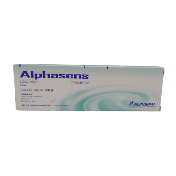 Alphasens (Lidocaína) Ungüento al 5% C/35 G Alpharma - Drogueria online ...